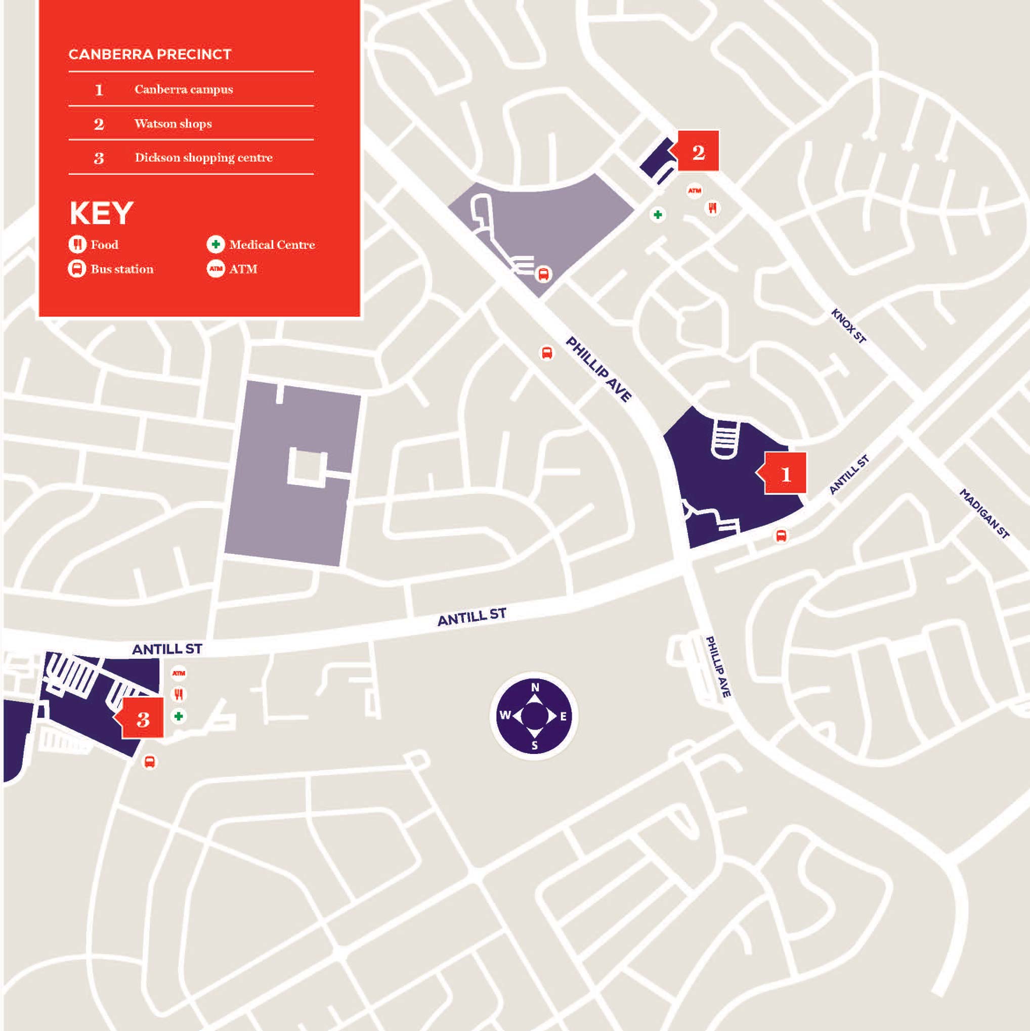 Canberra campus map - ACU